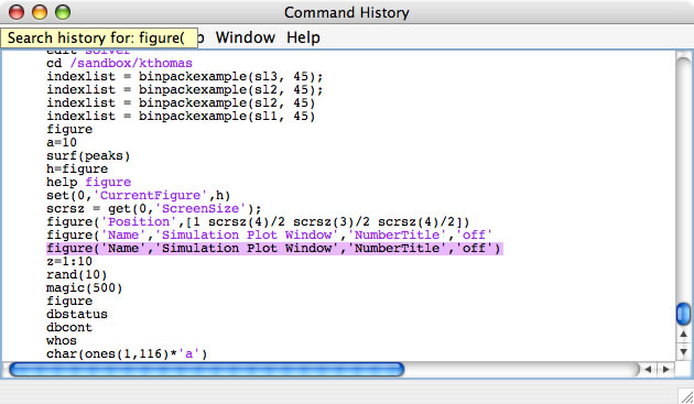 Finding items in the History or Current Directory browser » MATLAB ...